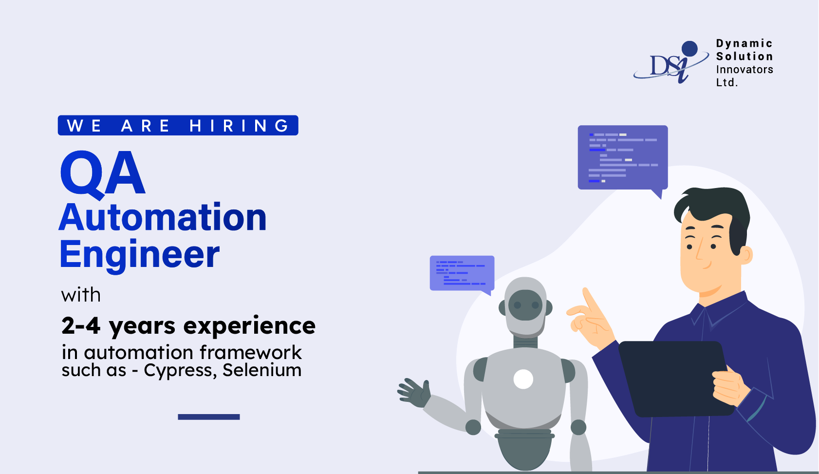 Hiring QA Automation Engineer at Dynamic Solution Innovators (DSi)
